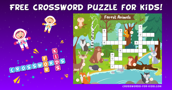 Forest Animals | Easy Crossword Puzzle for kids